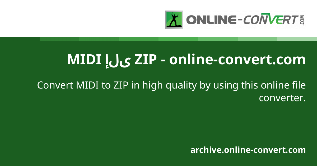 MIDI إلى ZIP - online-convert.com