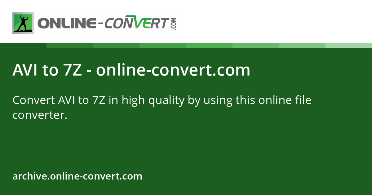 AVI to 7Z - online-convert.com