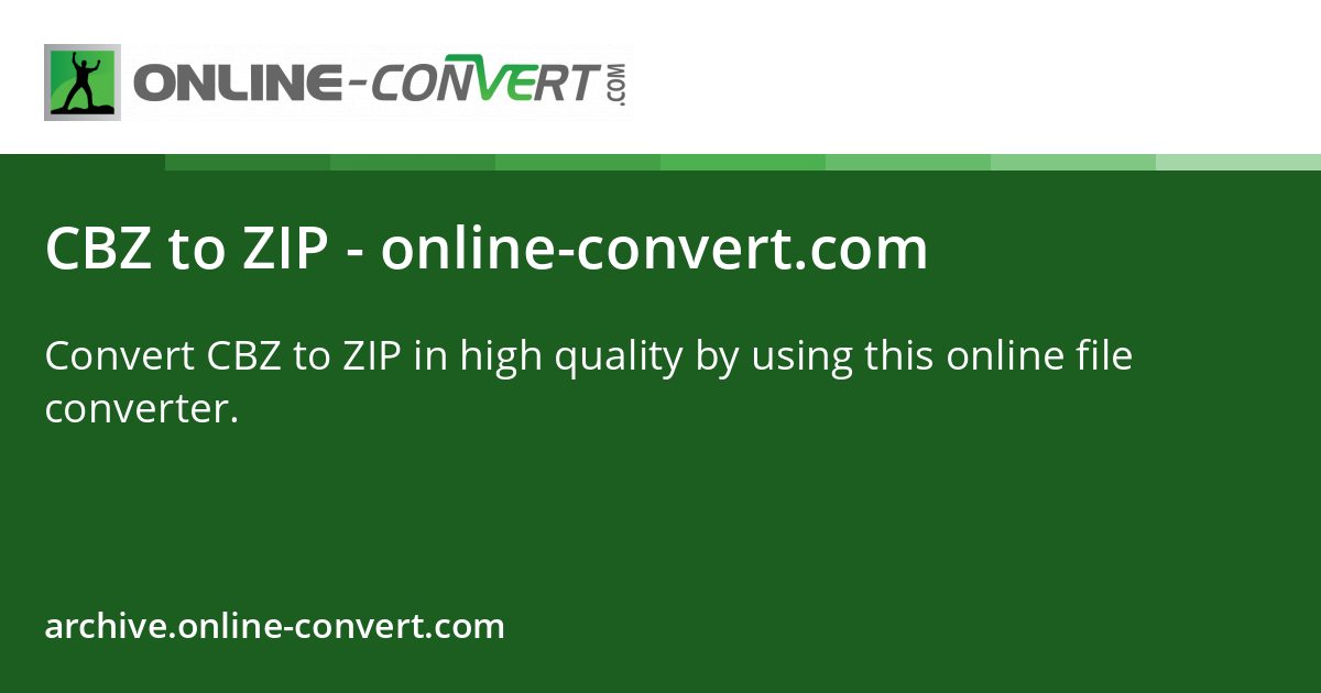 CBZ to ZIP - online-convert.com