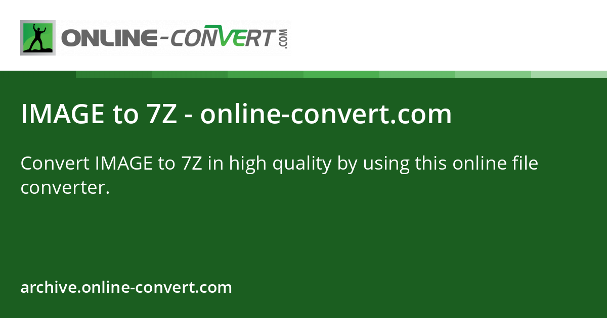 IMAGE to 7Z - online-convert.com