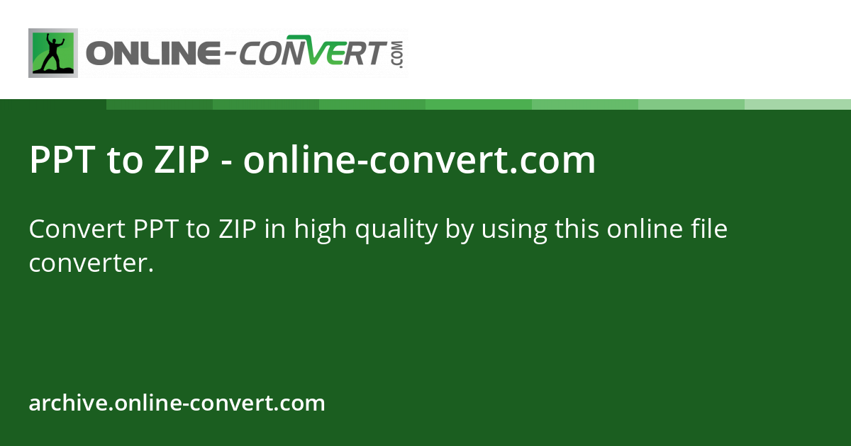 PPT to ZIP - online-convert.com
