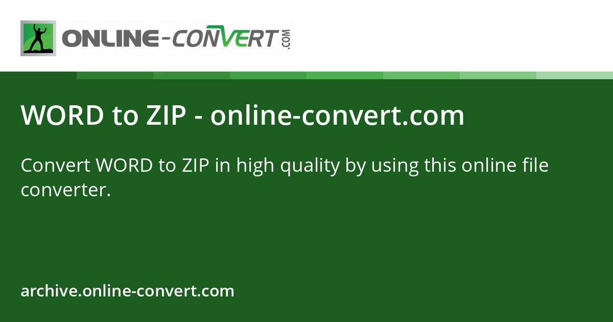 WORD to ZIP - online-convert.com