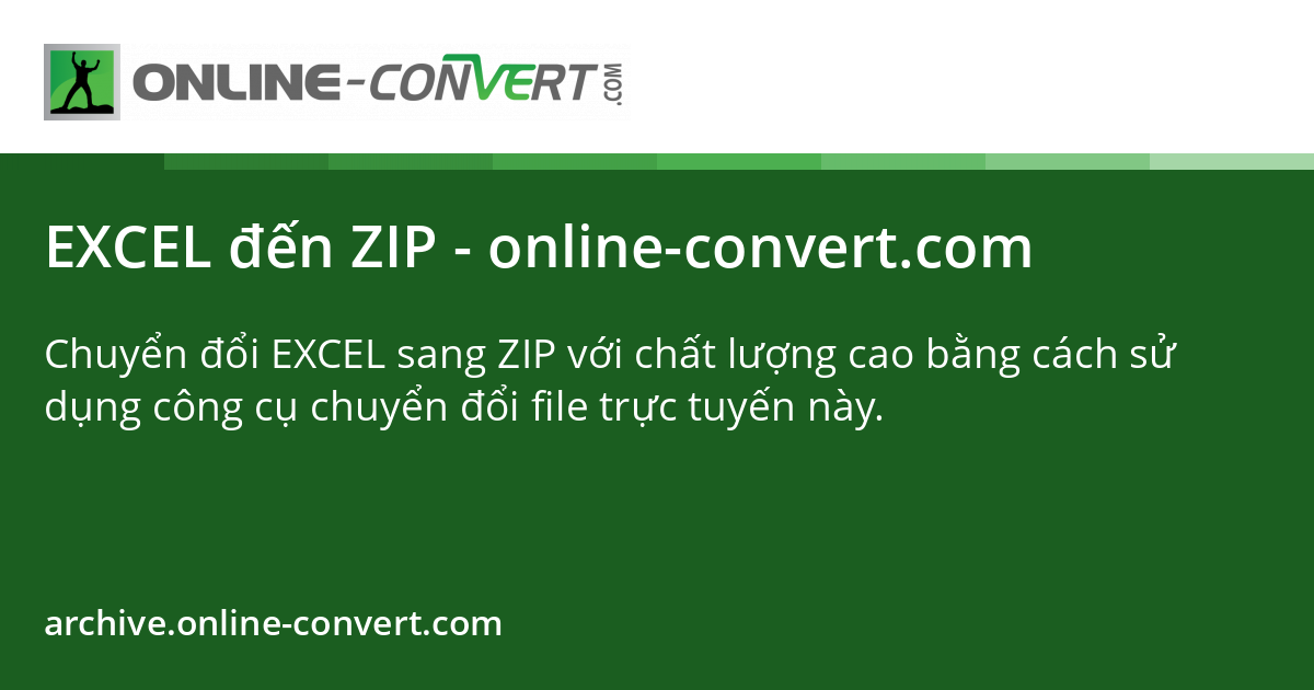 EXCEL sang ZIP - online-convert.com
